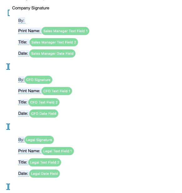 Configure Signatures – Ironclad
