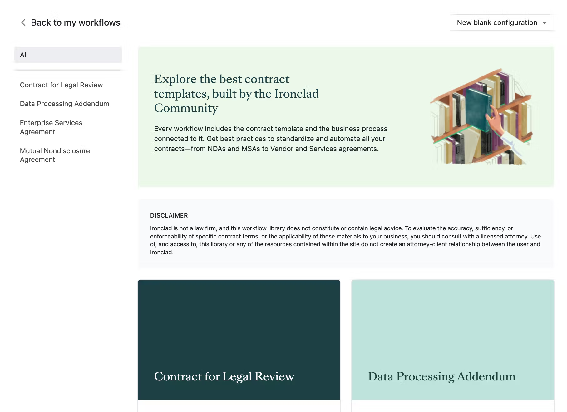 Create a Workflow Configuration from a Template – Ironclad