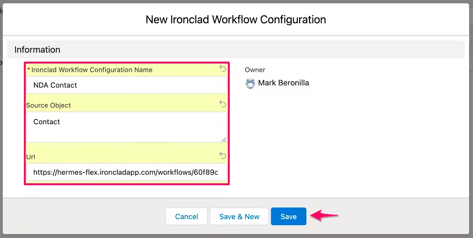 Launch Workflows from Salesforce – Ironclad