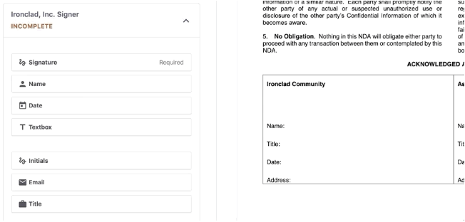 Manage Signatures During the Sign Step – Ironclad