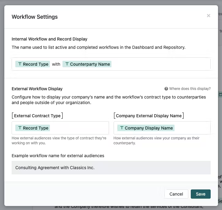 Manage Workflow Configurations Ironclad