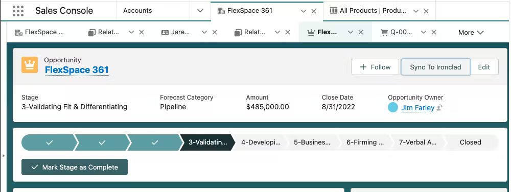 Automatically Refresh Salesforce Mapped Data In An Ironclad Workflow