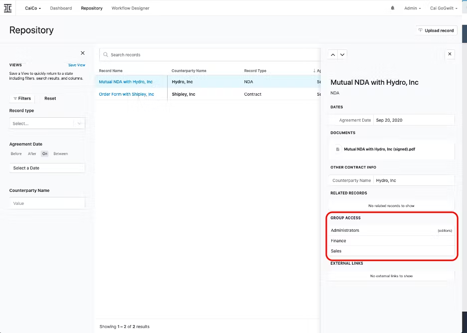 Repository Permissions Overview Ironclad 