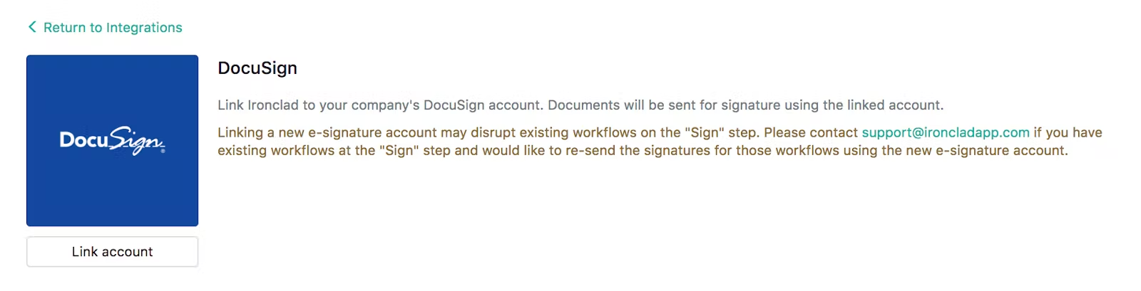 Use eSignature Integrations – Ironclad