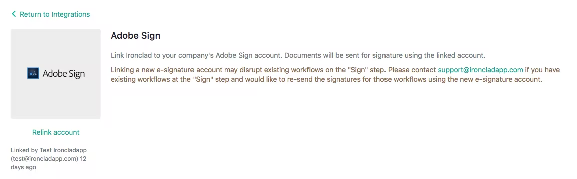 Use eSignature Integrations – Ironclad