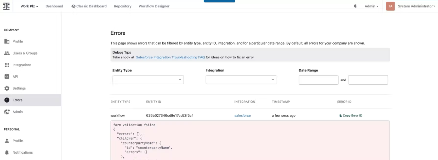 Troubleshoot Ironclad Integration Errors – Ironclad