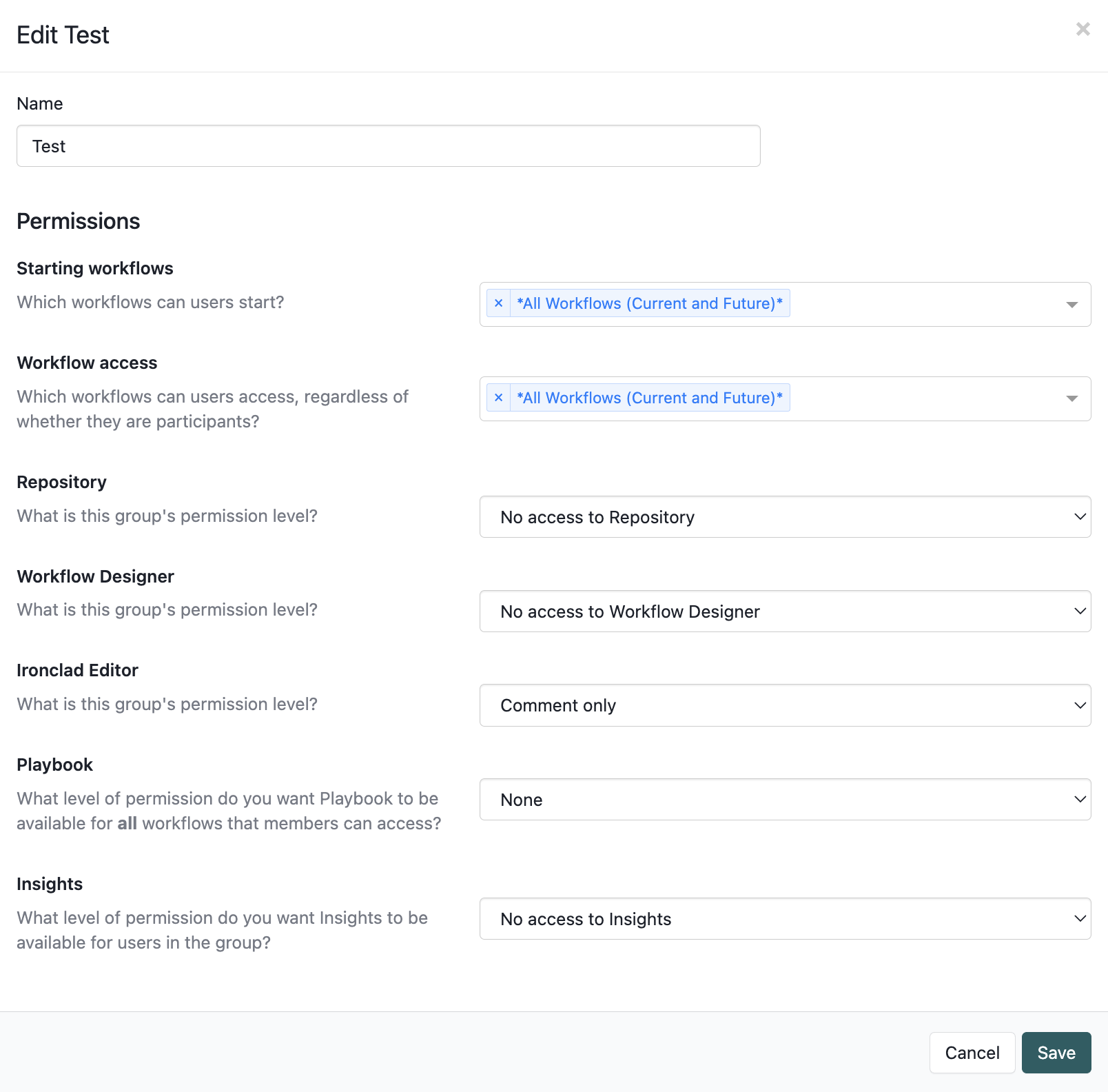 Group Permissions Overview Ironclad