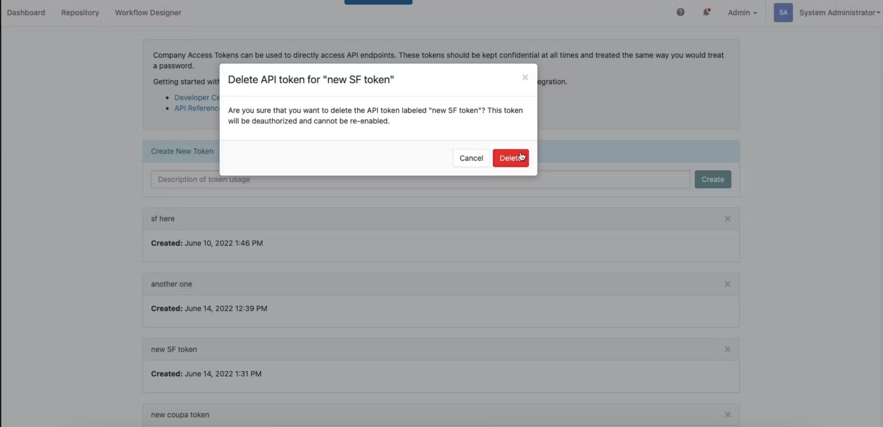 Modifying An Existing Authorization Token In Salesforce Ironclad