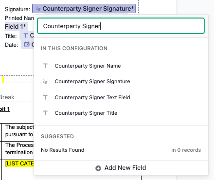 Configure Signatures – Ironclad