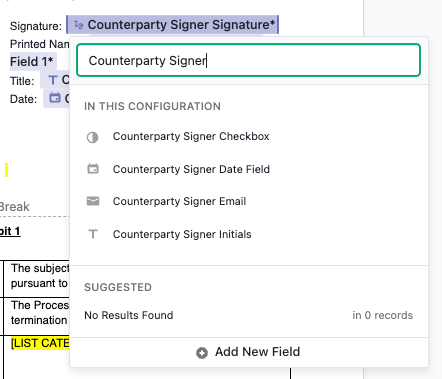 Configure Signatures – Ironclad