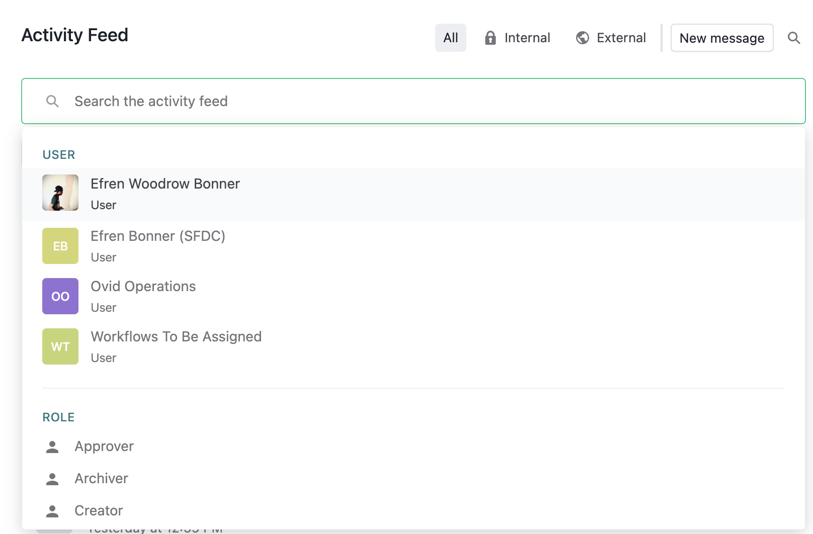 Activity Feed Search and Filters – Ironclad