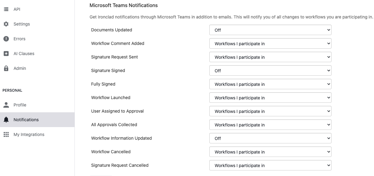 Integration with Microsoft Teams Overview – Ironclad