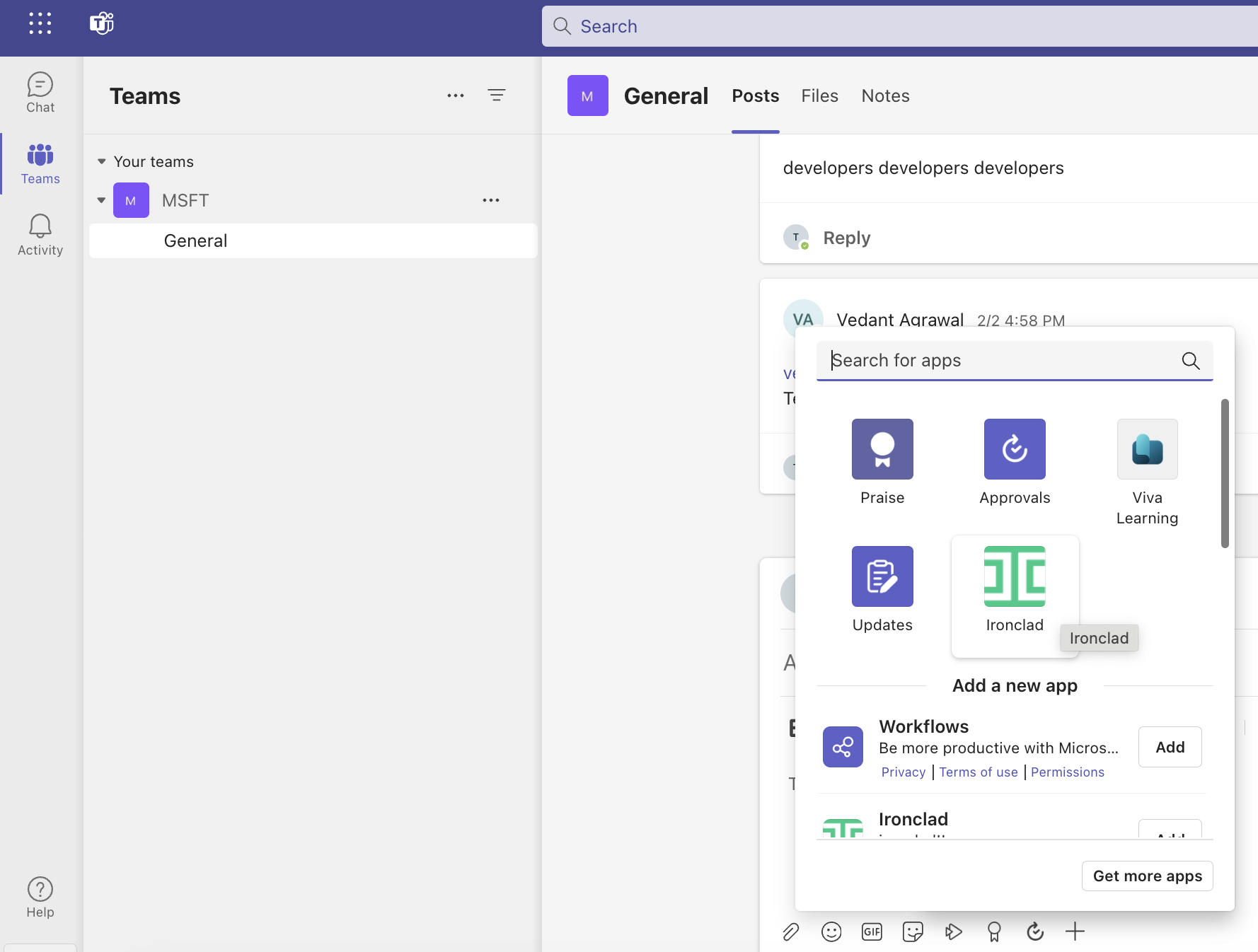 Integration with Microsoft Teams Overview – Ironclad