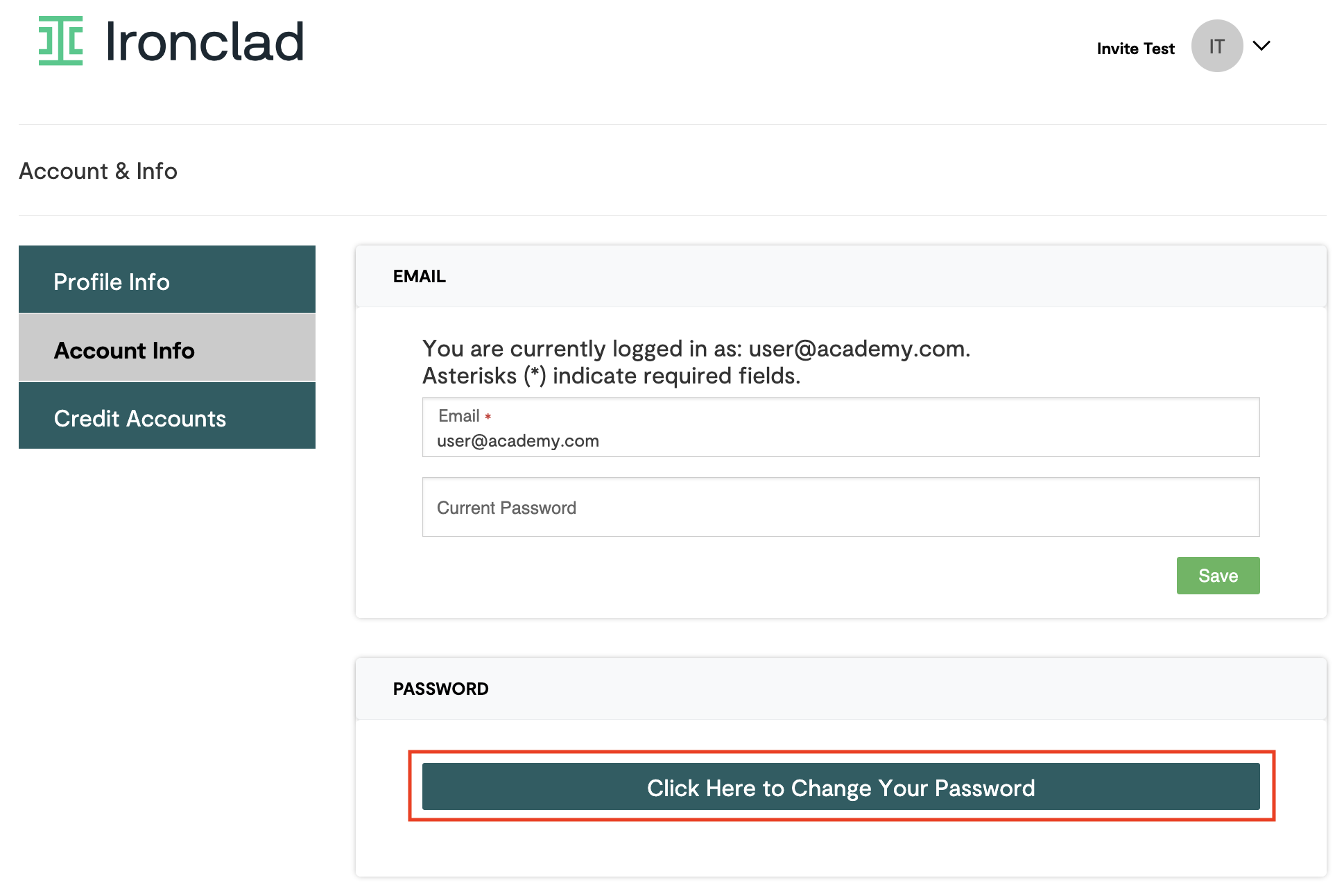 Log into Ironclad Academy – Ironclad
