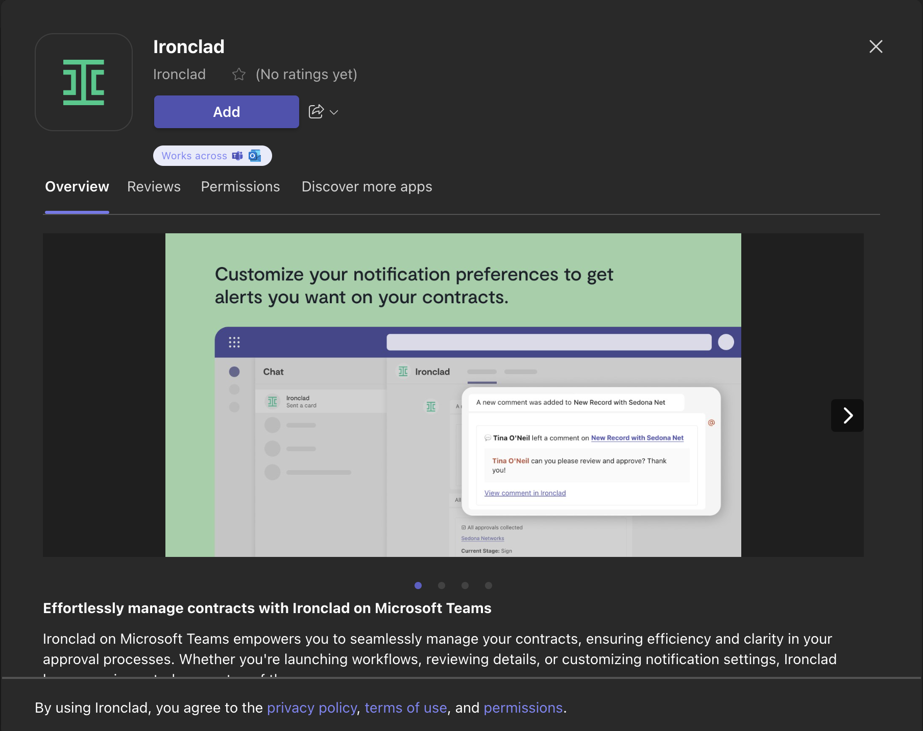 Integration with Microsoft Teams Overview – Ironclad