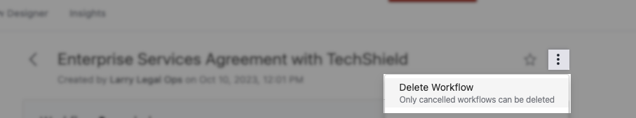 Delete Workflows – Ironclad
