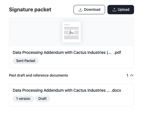 View Which Documents are Included in Your Signature Packet – Ironclad