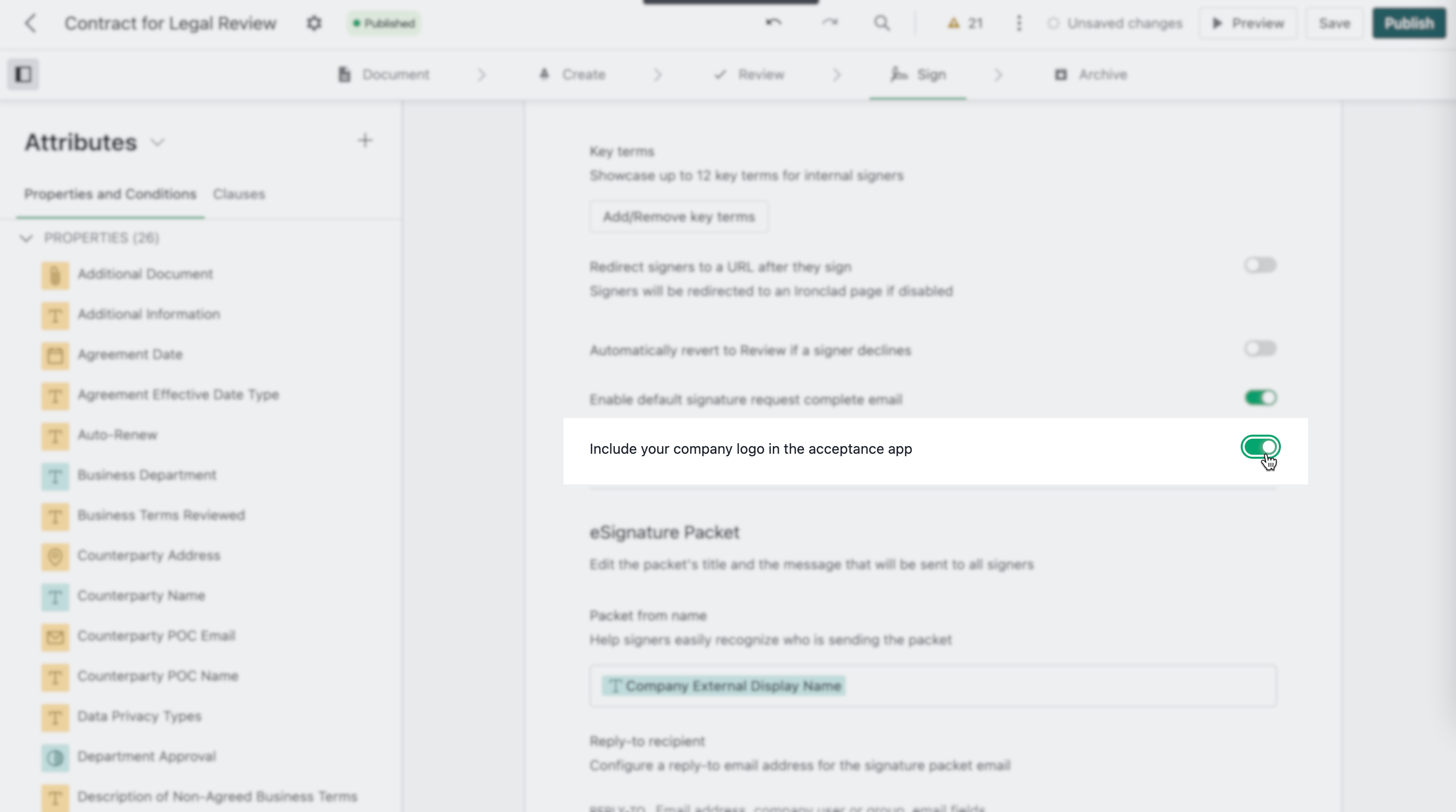 Include Your Company Logo in Ironclad Signature Packet Emails and ...
