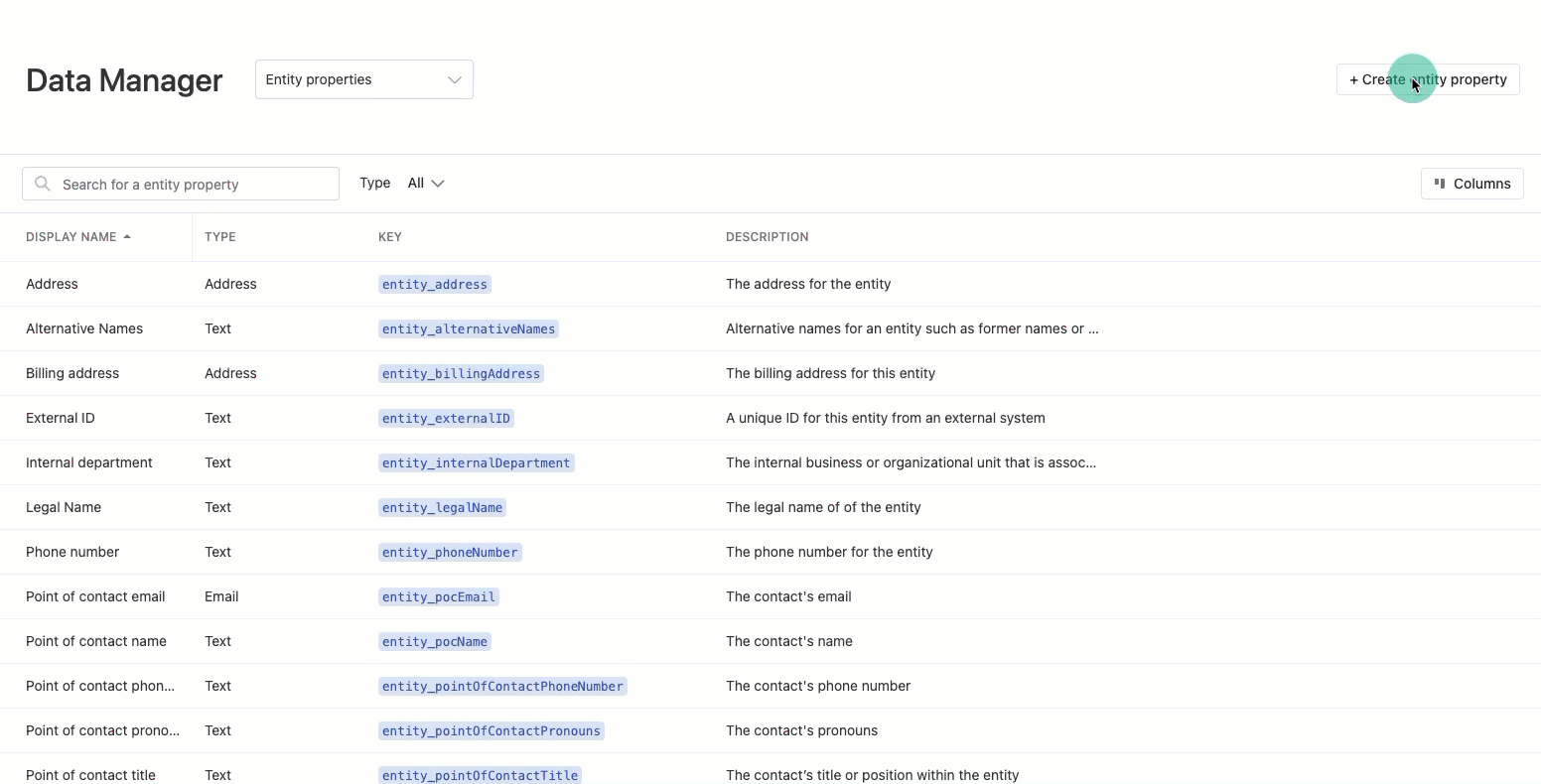 Create and Manage Entity Properties – Ironclad