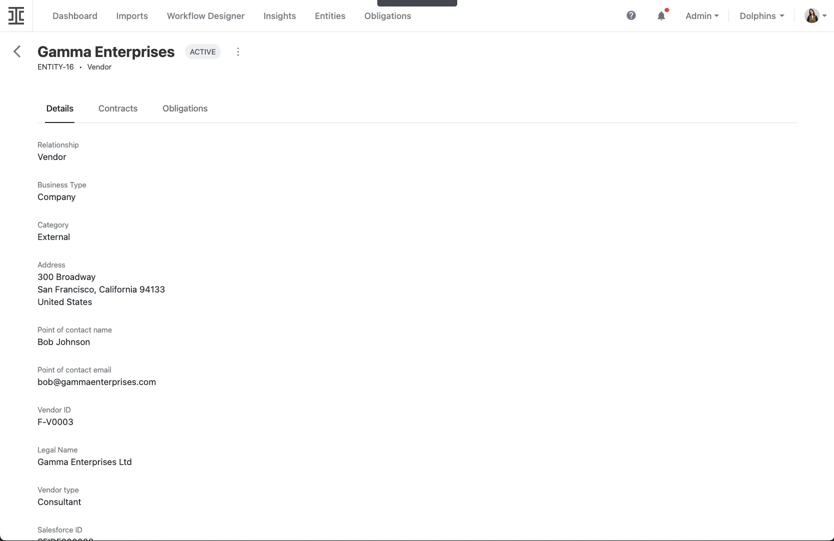 View Entity Details – Ironclad