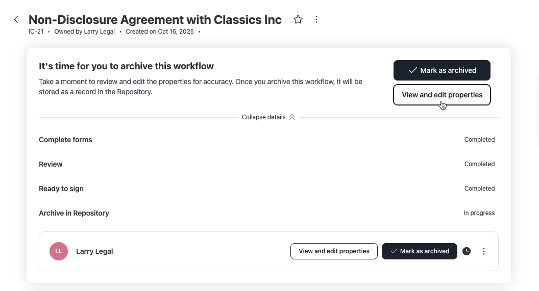 Create a Contract Relationship on an Active Workflow – Ironclad