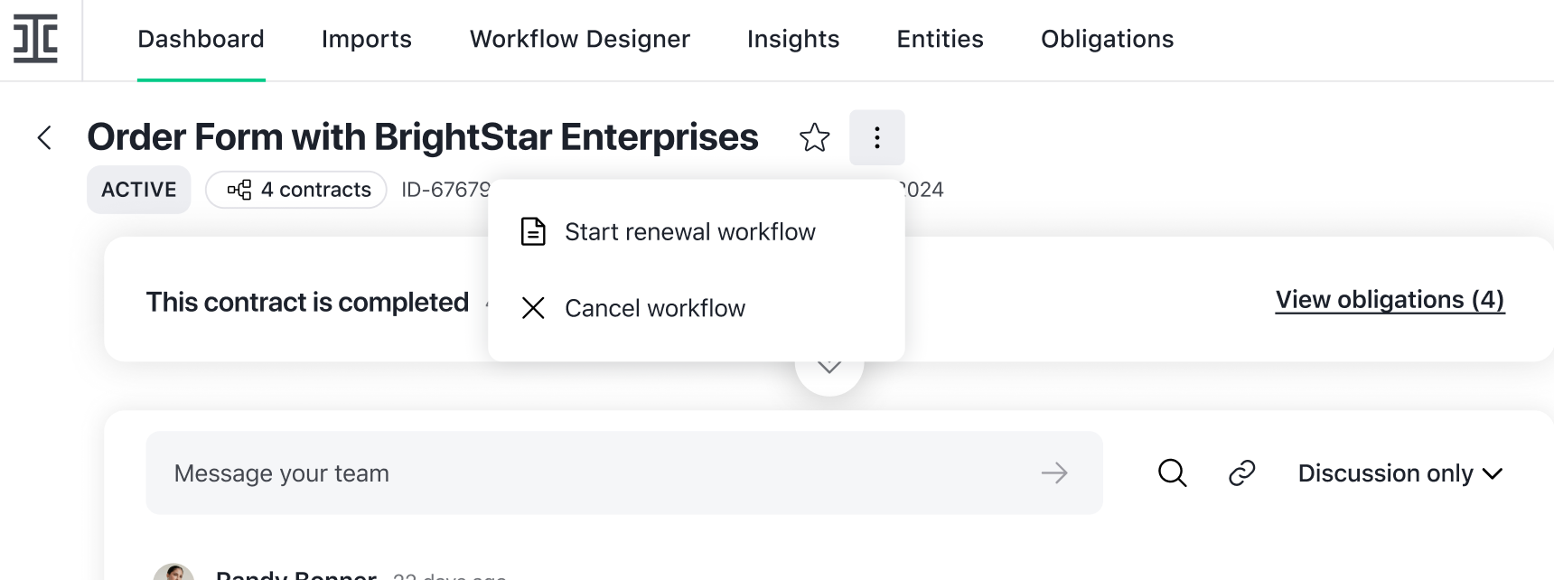 Start a Renewal Workflow from a Record – Ironclad